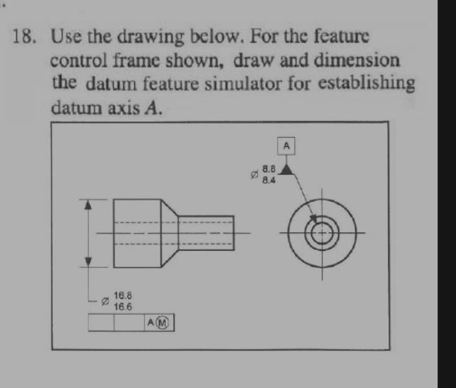 Solved Use the drawing below. For the feature control frame | Chegg.com