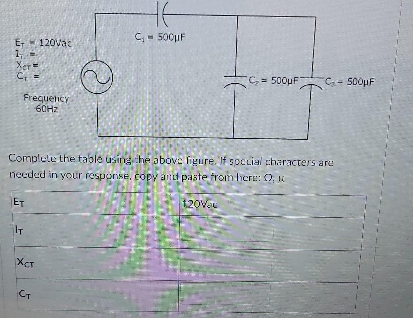 Complete the table using the above figure. If special | Chegg.com