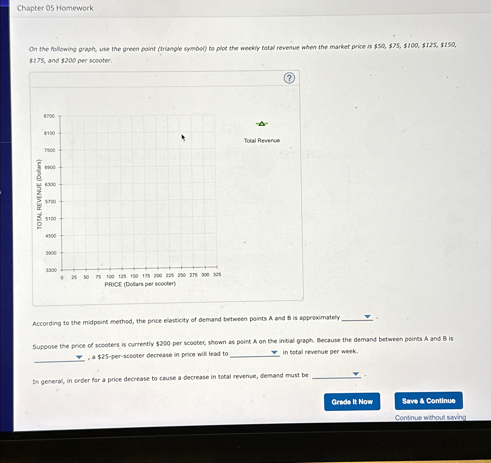 Chapter 05 ﻿HomeworkOn the following graph, use the | Chegg.com