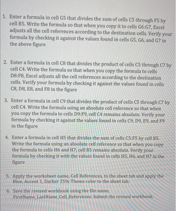 Solved Instructions Part 3: Start Excel. Open the workbook | Chegg.com