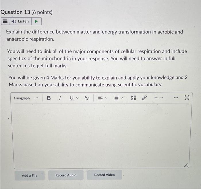 Solved Explain the difference between matter and energy | Chegg.com