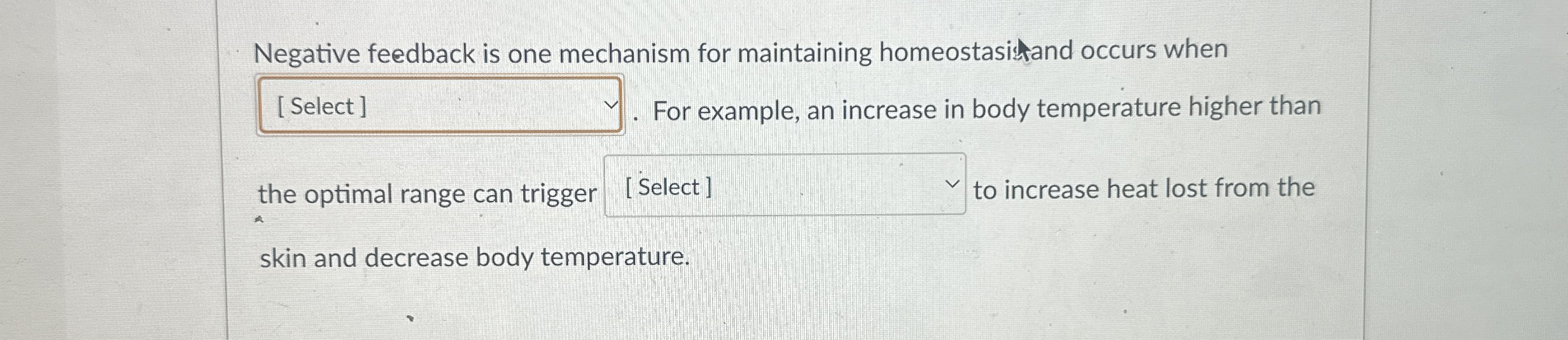 Solved Negative feedback is one mechanism for maintaining | Chegg.com