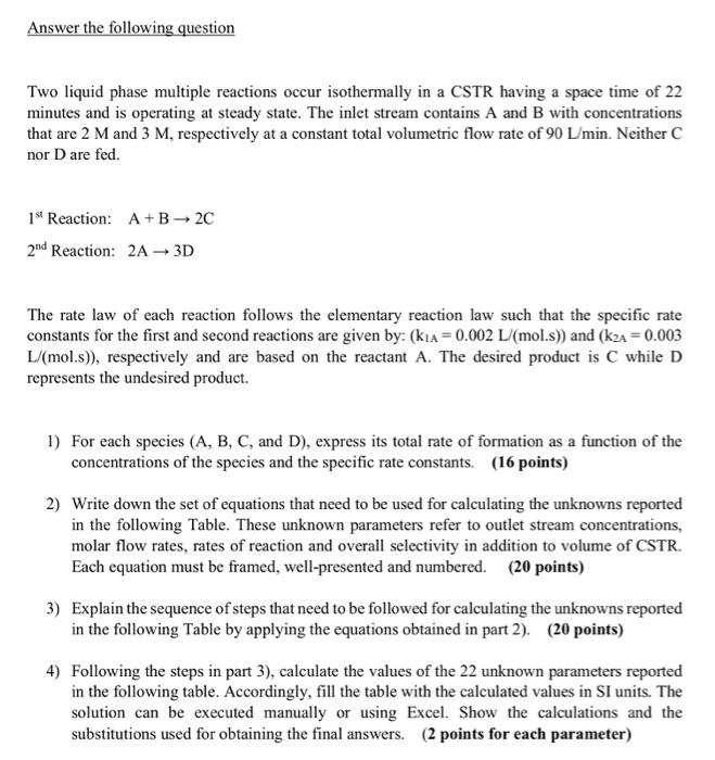 Solved Answer the following question Two liquid phase | Chegg.com