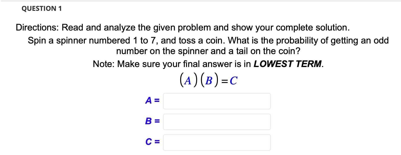 Solved Directions: Read and analyze the given problem and | Chegg.com