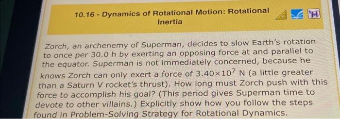Solved Zorch, an archenemy of Superman, decides to slow | Chegg.com