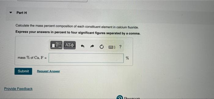 Solved Part B Calculate the mass percent composition of each | Chegg.com