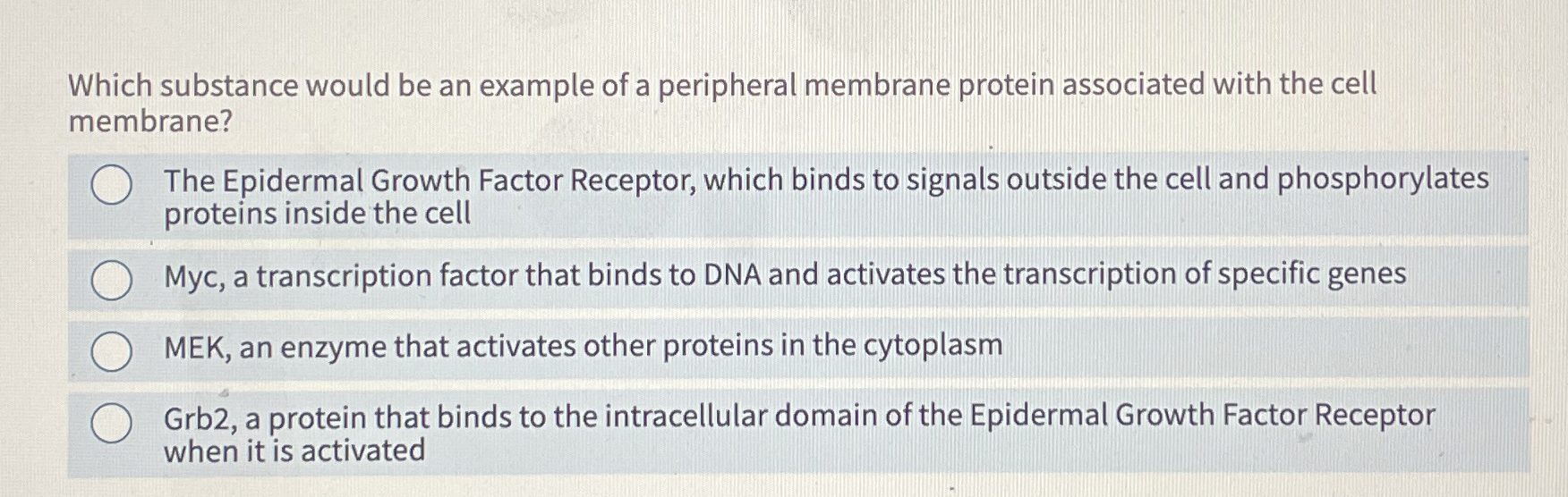 Solved Which substance would be an example of a peripheral | Chegg.com