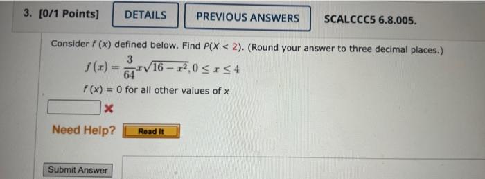 Solved Consider f(x) defined below. Find P(x