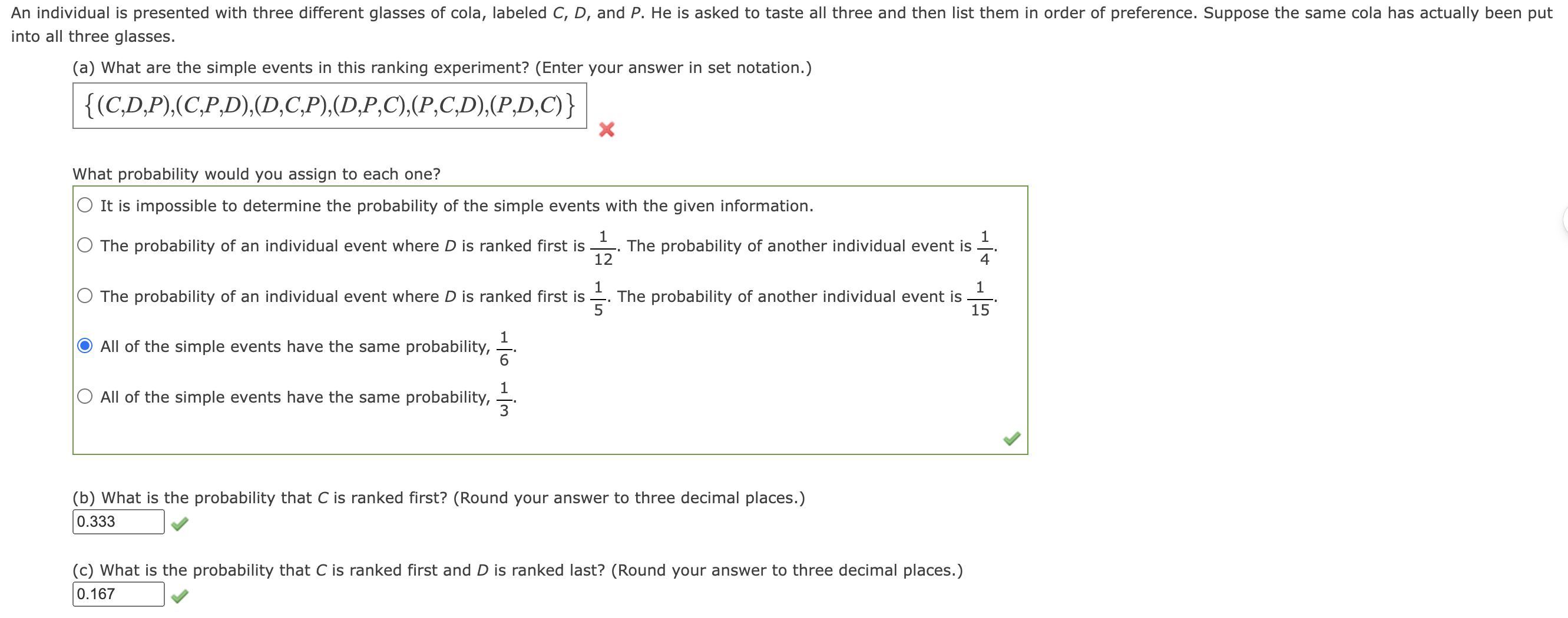 Solved into all three glasses.(a) ﻿What are the simple | Chegg.com
