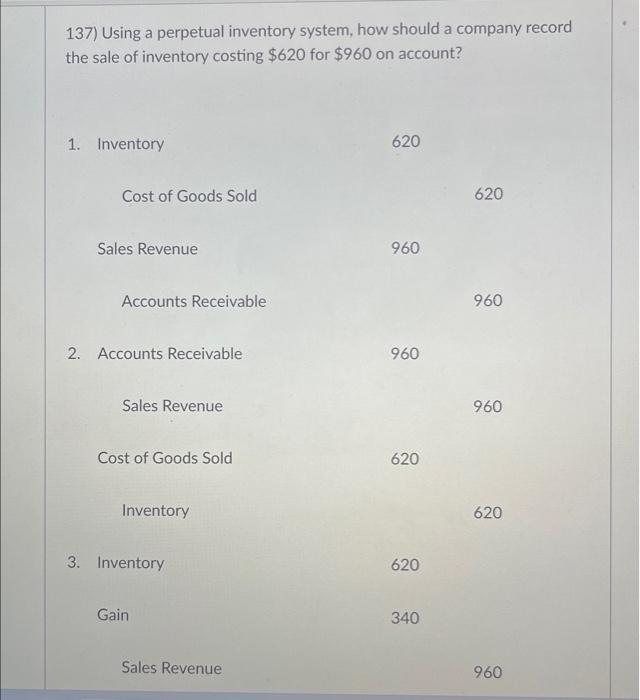 Solved 130) Using a perpetual inventory system, the entry to | Chegg.com
