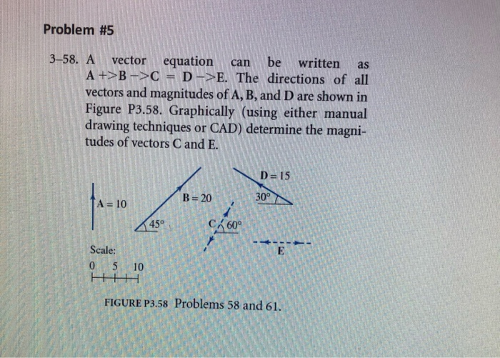 Solved Problem #5 3-58. A vector equation can be written as | Chegg.com