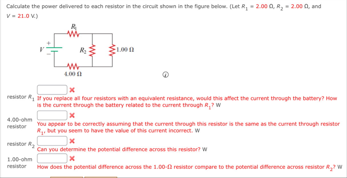 Solved Calculate the power delivered to each resistor in the | Chegg.com