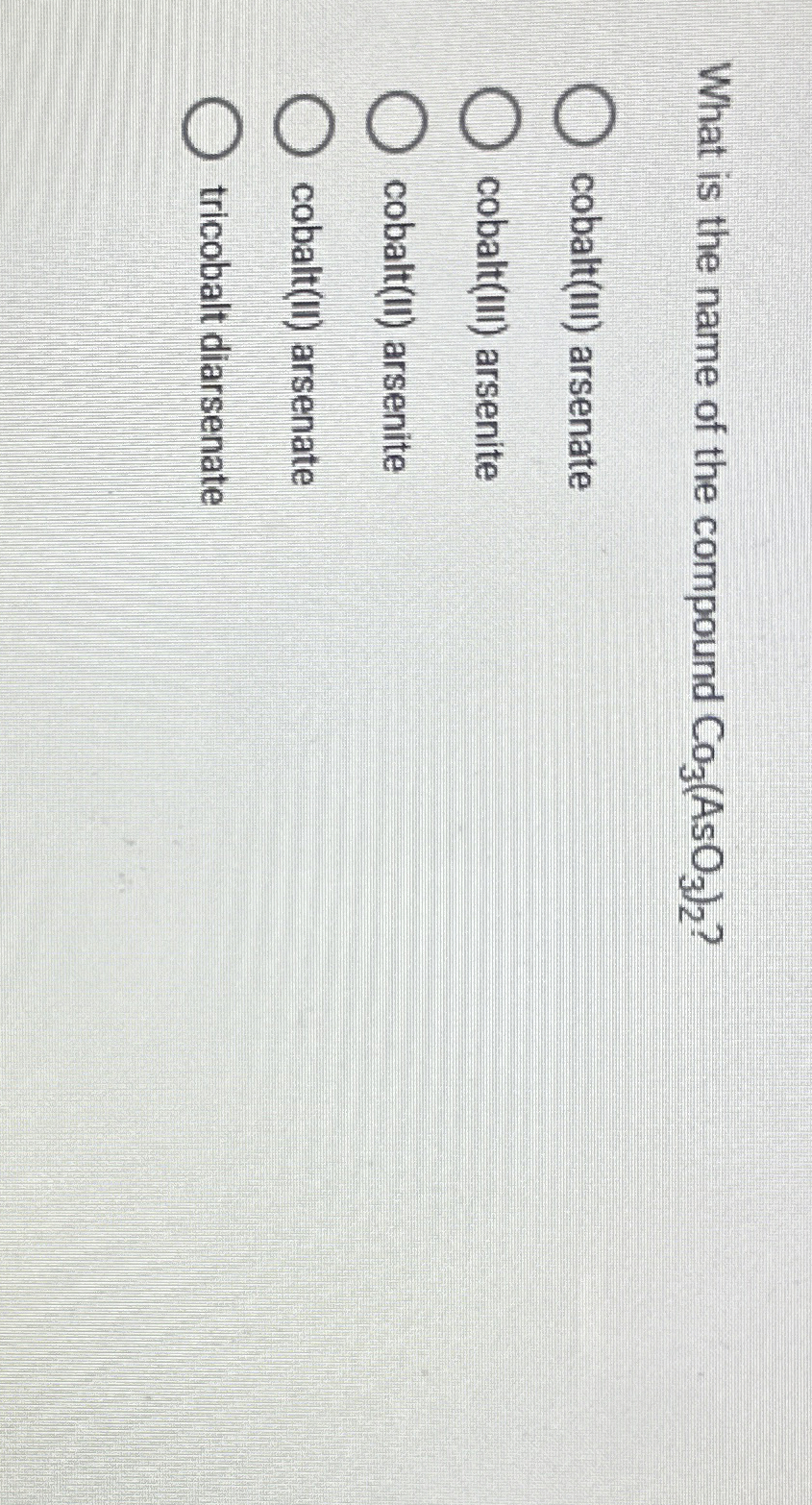 Solved What is the name of the compound | Chegg.com