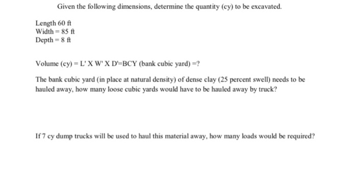 Solved Given the following dimensions, determine the | Chegg.com