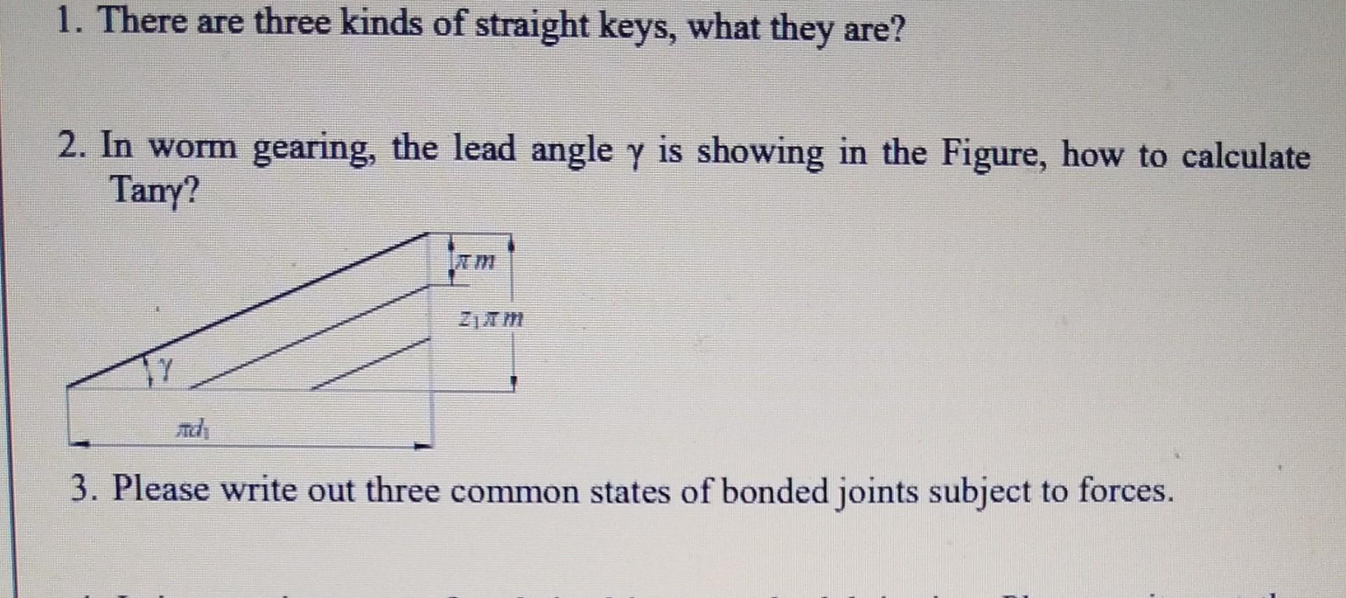 Solved 1. There are three kinds of straight keys, what they | Chegg.com