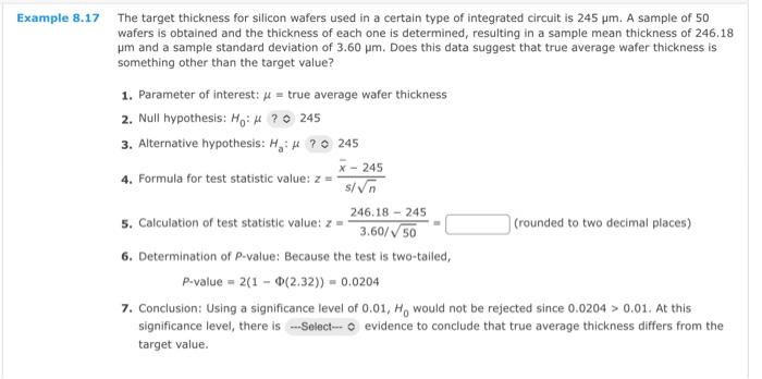 Solved The target thickness for silicon wafers used in a | Chegg.com