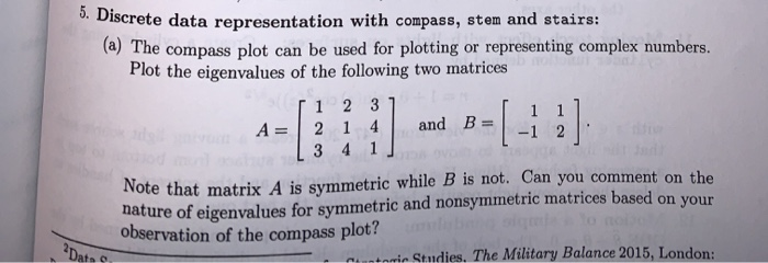 Solved Discrete data representation with compass, stem and | Chegg.com