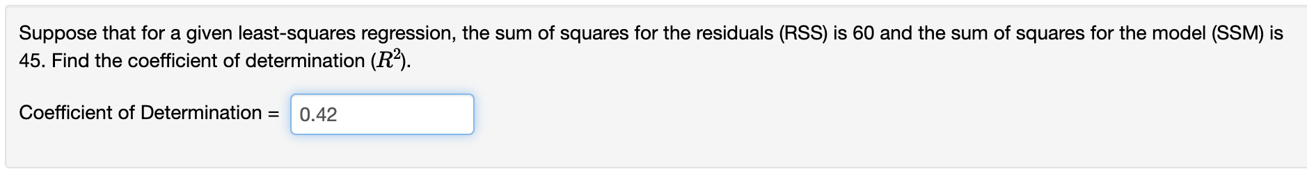 Solved Suppose that for a given least-squares regression, | Chegg.com
