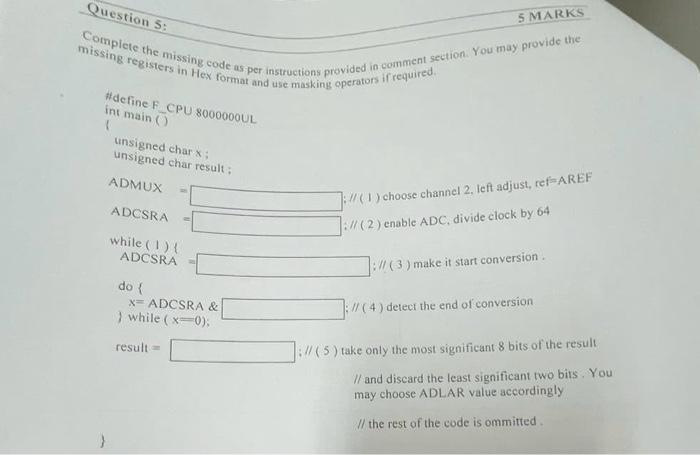 Solved missing registers in Hex format and use masking | Chegg.com