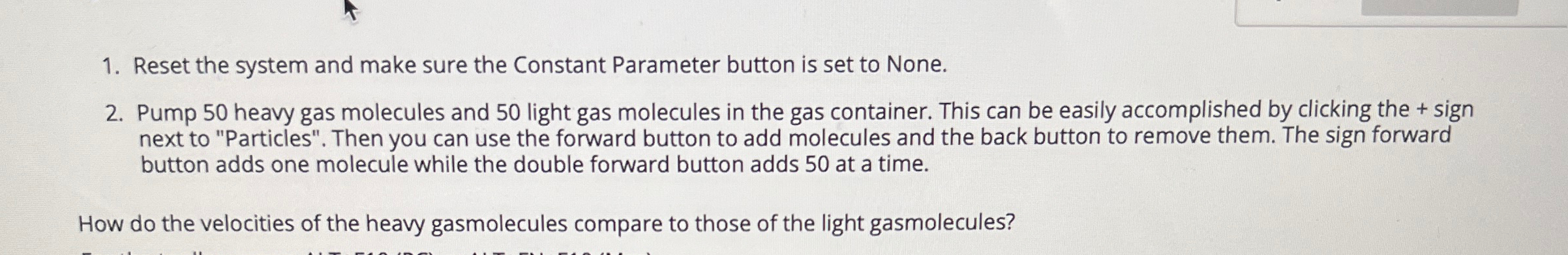 Solved Reset the system and make sure the Constant Parameter | Chegg.com