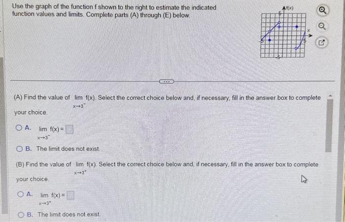 Solved Use the graph of the function f shown to the right to | Chegg.com