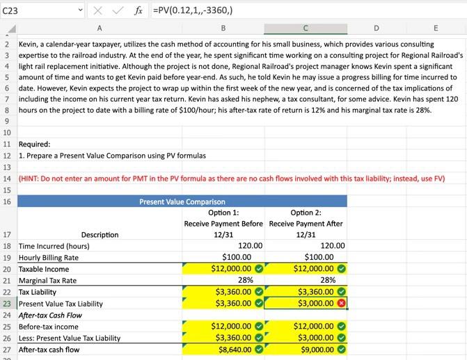 Solved please help. cannot figure out the present value of | Chegg.com