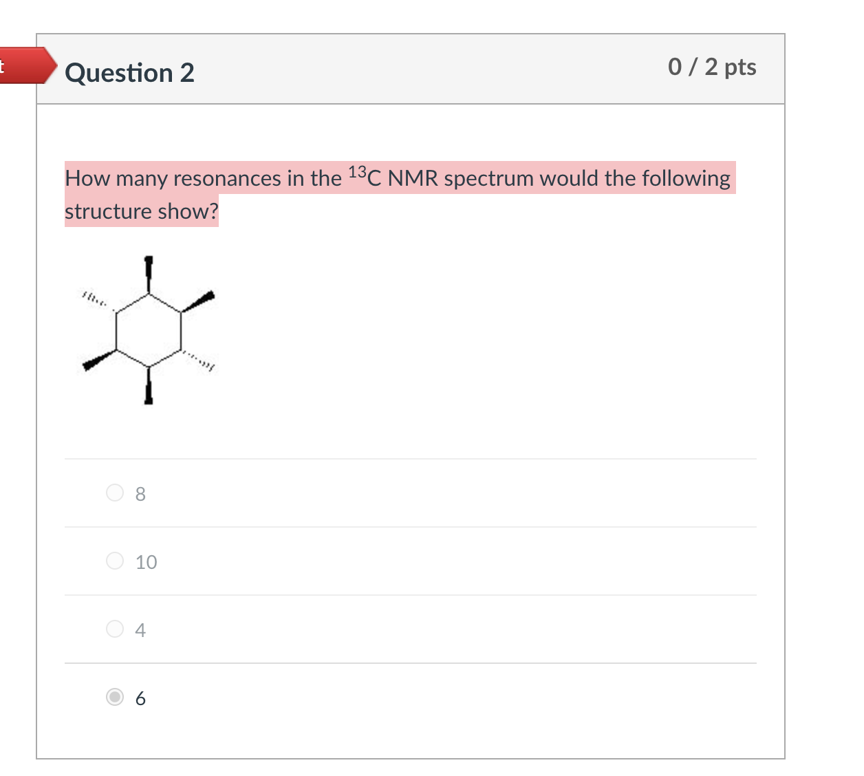 Solved Question 2How many resonances in the ?13C ﻿NMR | Chegg.com