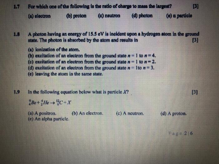 Solved 1.6 The work function of Sodium is greater than that | Chegg.com