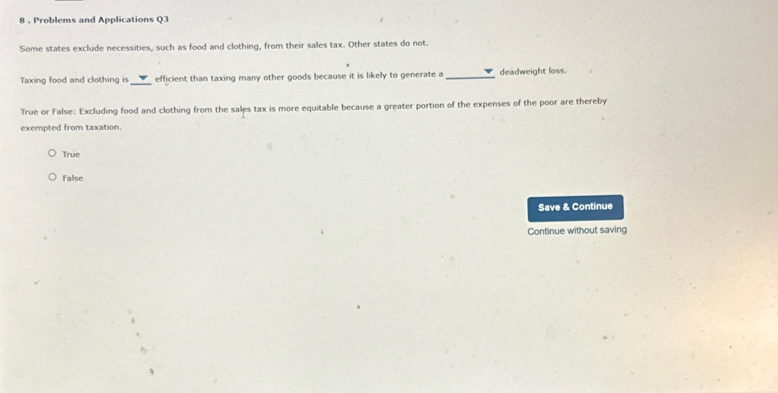 Solved Problems and Applications Q3Some states exclude | Chegg.com