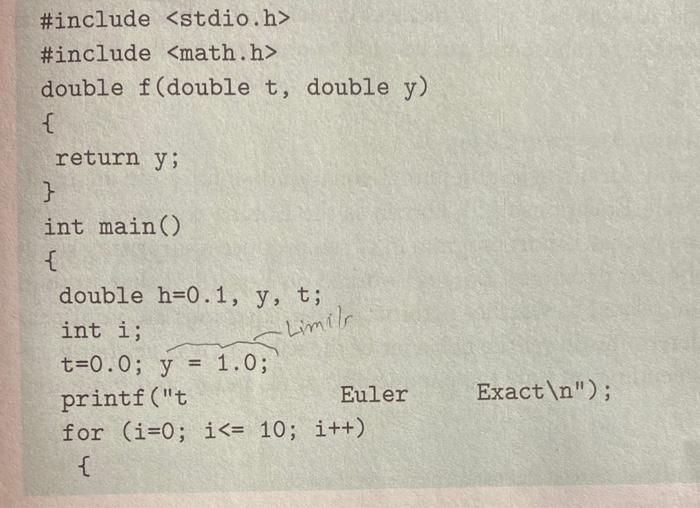 Solved below to picturs are Euler method . plese ammend the | Chegg.com