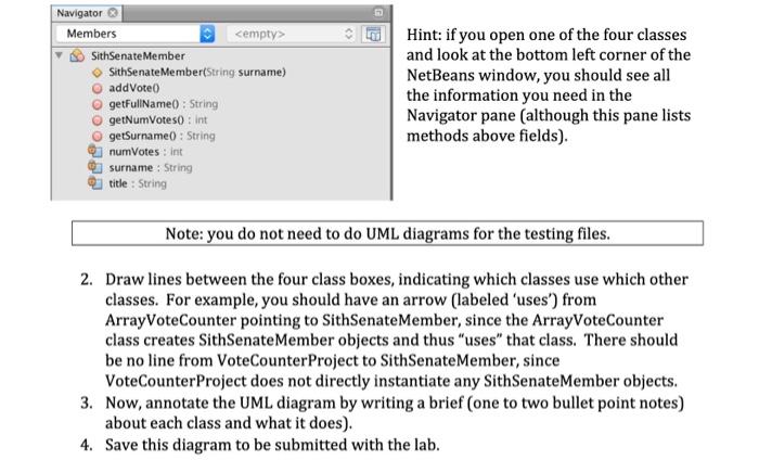 Solved art 1: Create an annotated UML diagram of the | Chegg.com