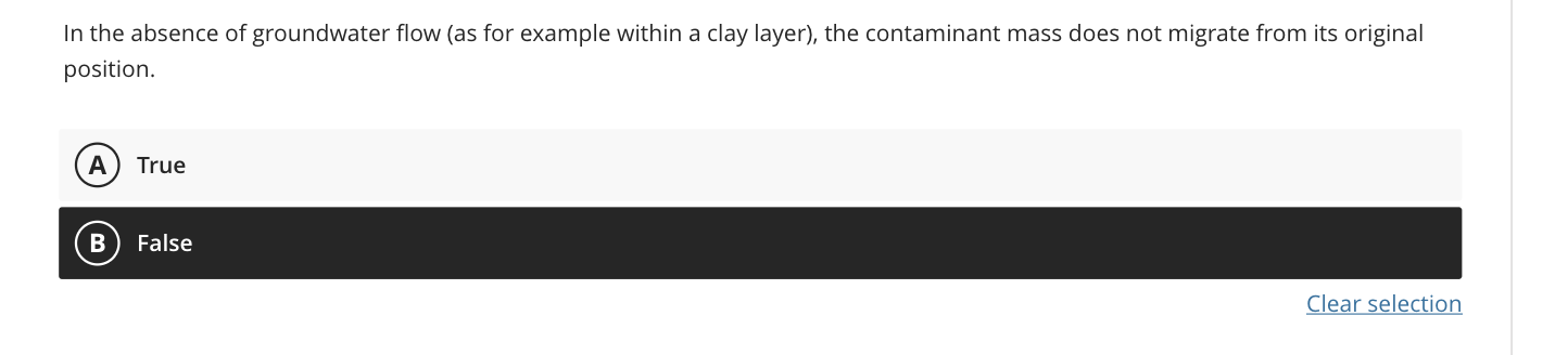 Solved In the absence of groundwater flow (as for example | Chegg.com
