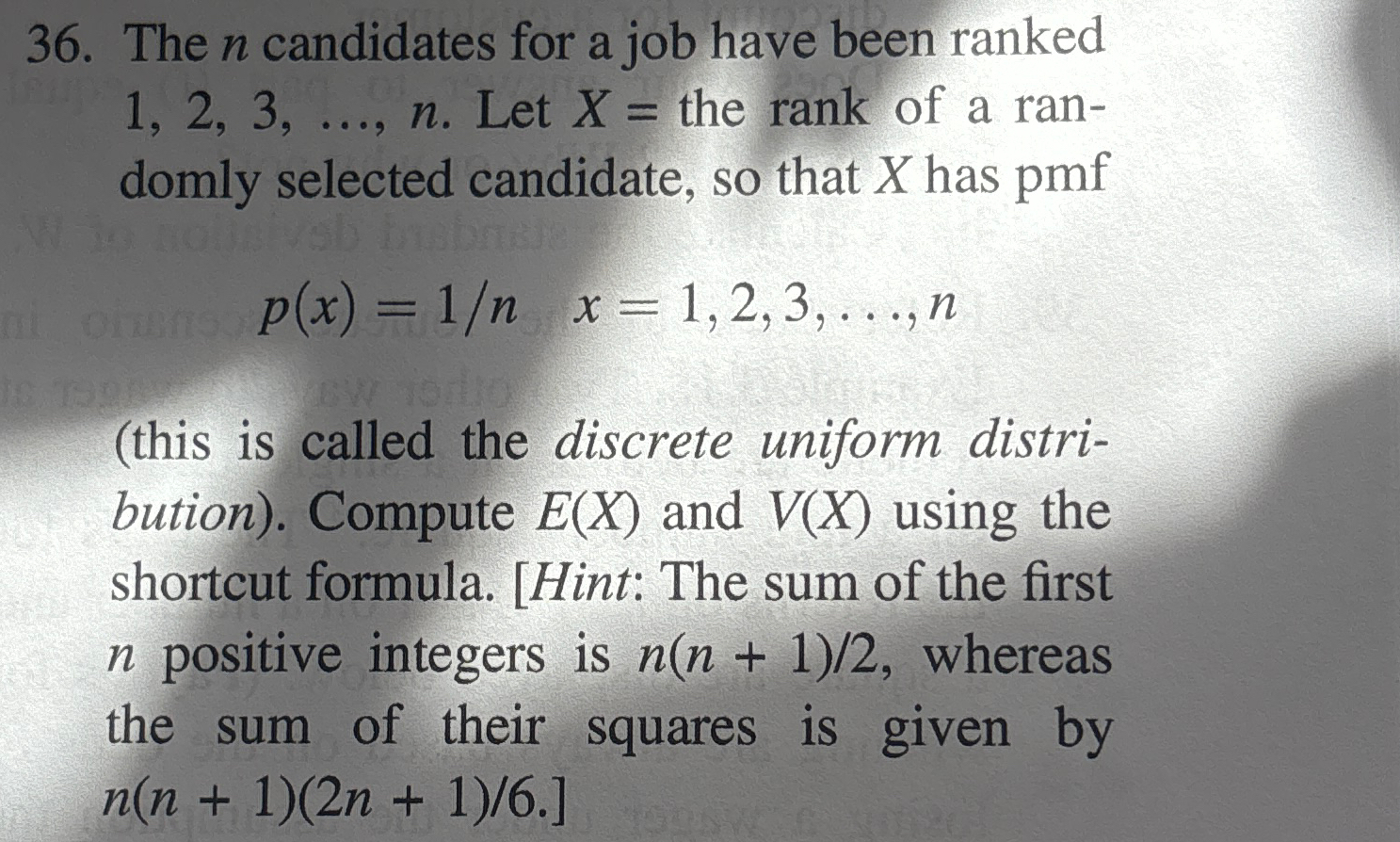 Solved The n ﻿candidates for a job have been ranked | Chegg.com