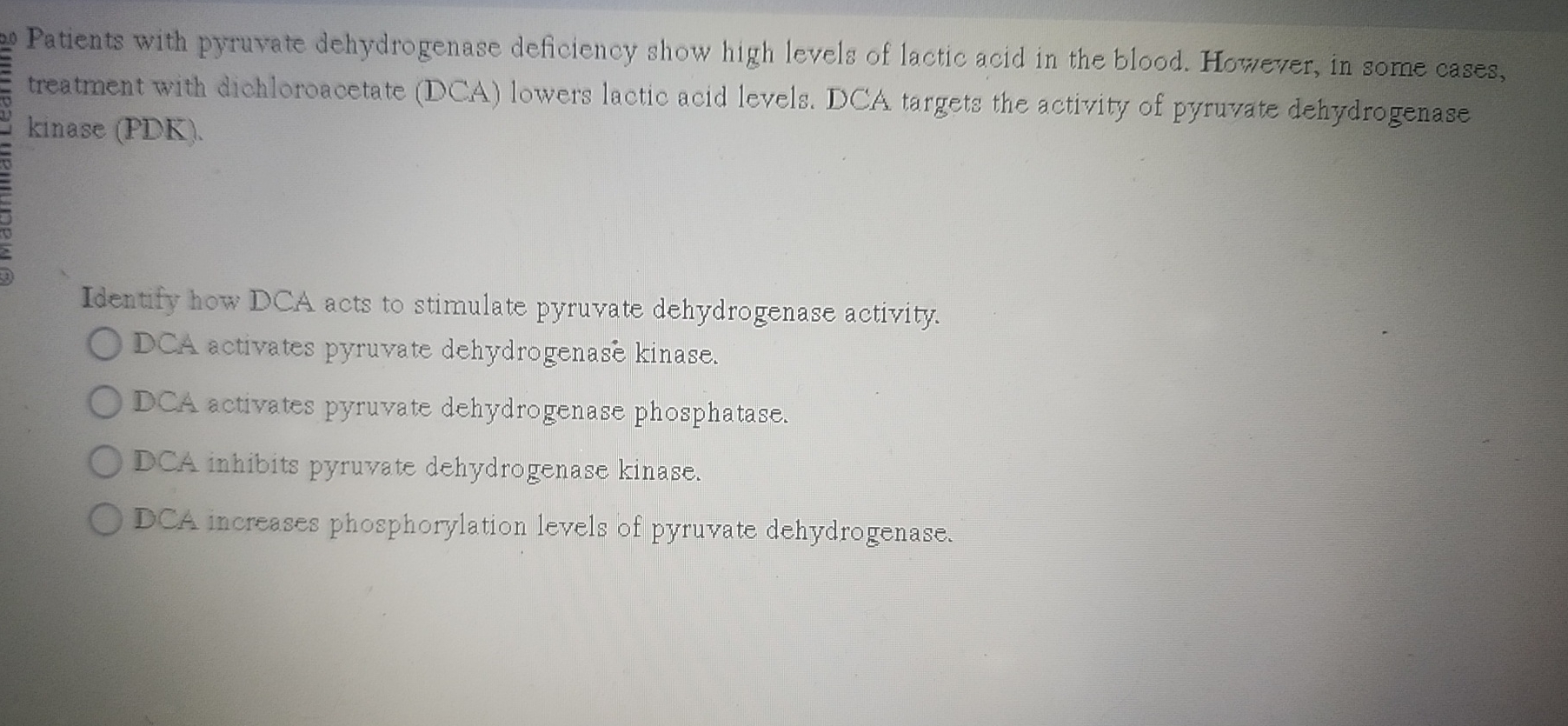 Solved Patients with pyruvate dehydrogenase deficiency show | Chegg.com