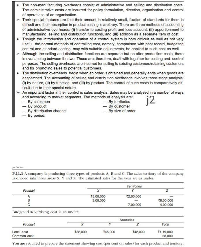 Solved The non-manufacturing overheads consist of | Chegg.com