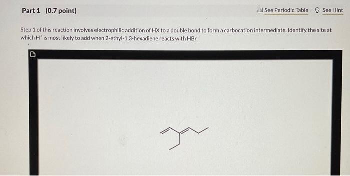 Solved Step 1 of this reaction involves electrophilic | Chegg.com