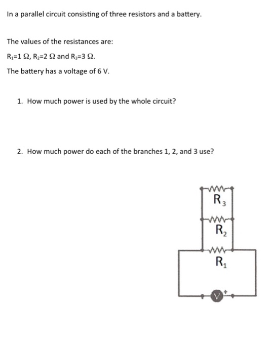 Solved In a parallel circuit consisting of three resistors | Chegg.com