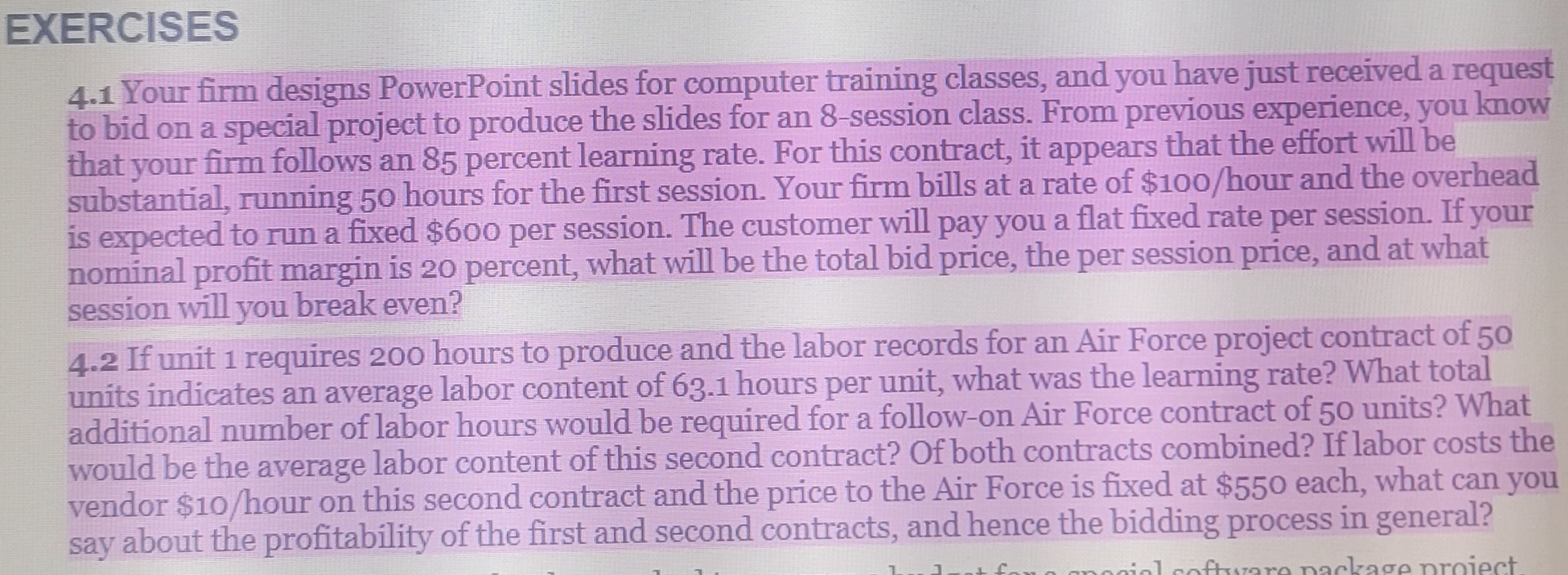 Solved please kindly use excel to solve these two questions | Chegg.com