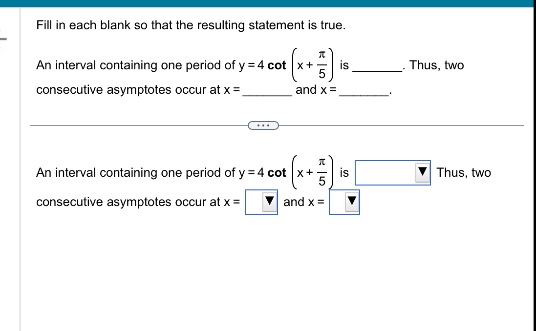 Solved Fill in each blank so that the resulting statement is | Chegg.com