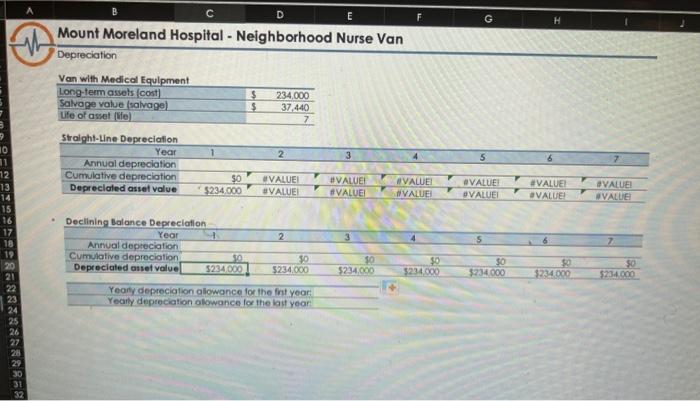 Solved 7. Calculate the declining balance depreciation | Chegg.com