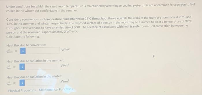 Solved Under conditions for which the same room temperature | Chegg.com