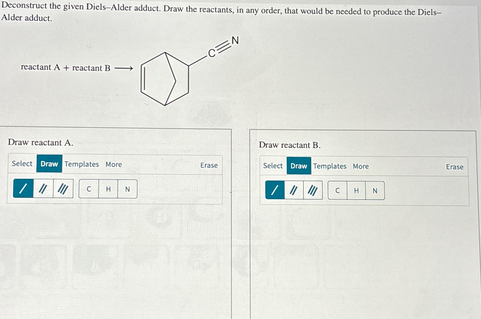 Solved Deconstruct the given Diels-Alder adduct. Draw the | Chegg.com