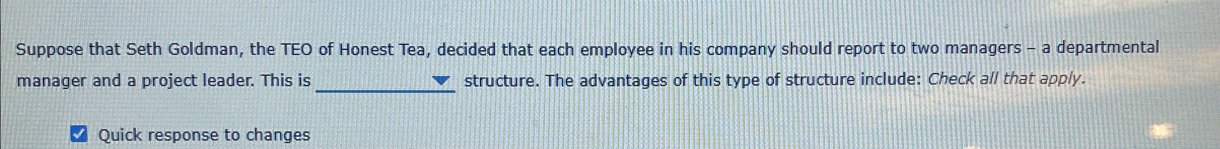 Solved Suppose that Seth Goldman, the TEO of Honest Tea, | Chegg.com