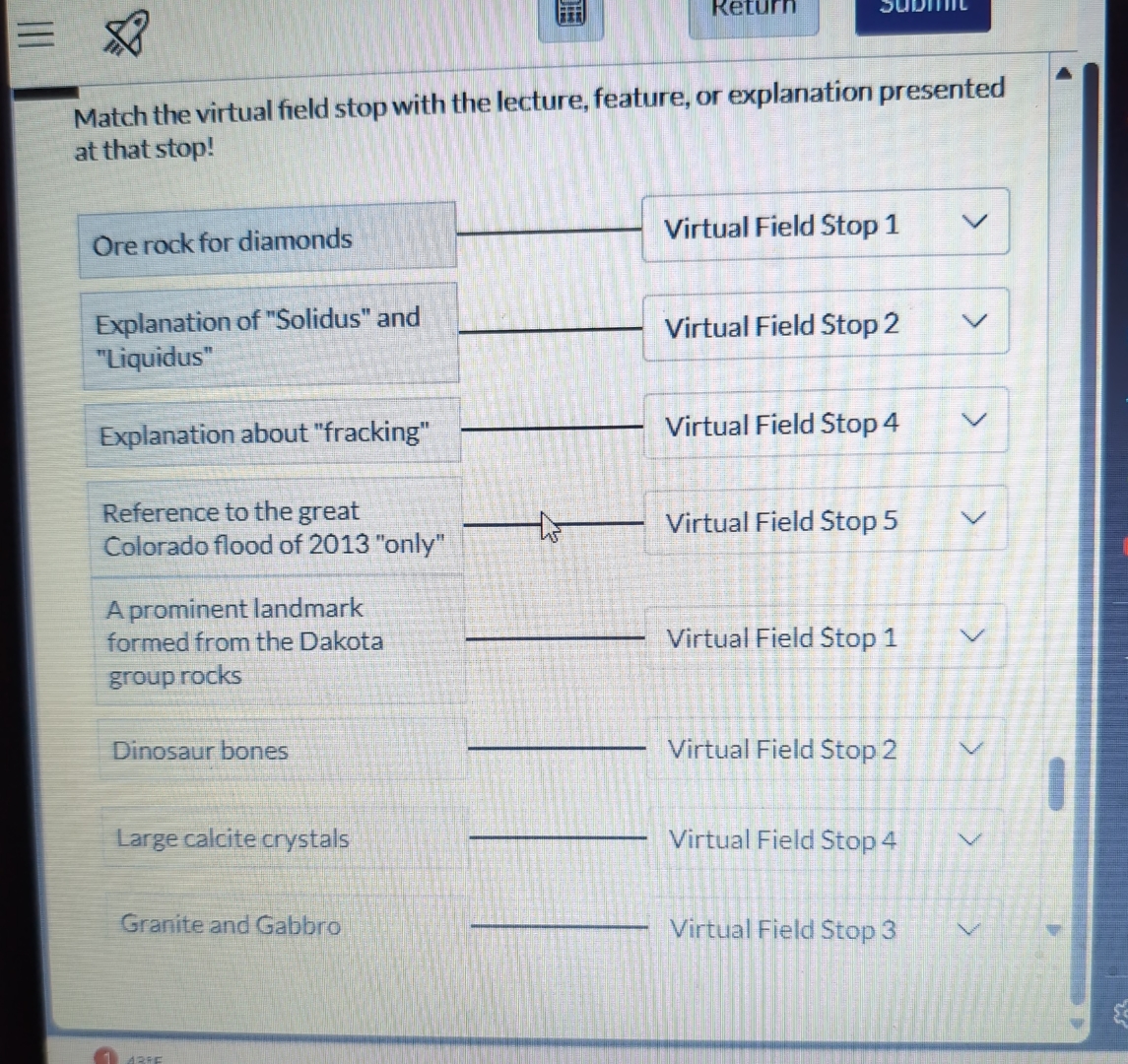 Solved Match the virtual field stop with the lecture, | Chegg.com