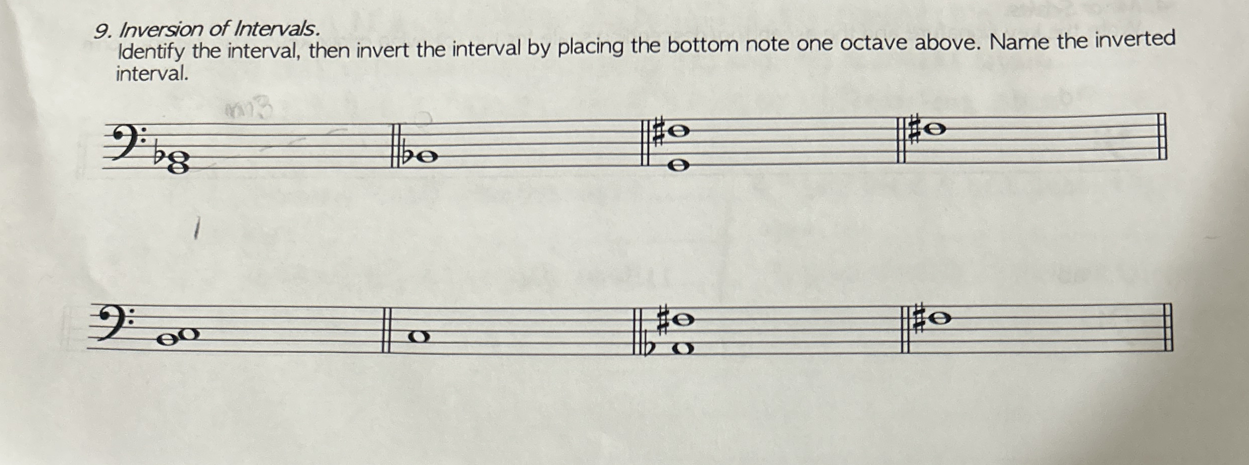 Solved Inversion of Intervals.Identify the interval, then | Chegg.com