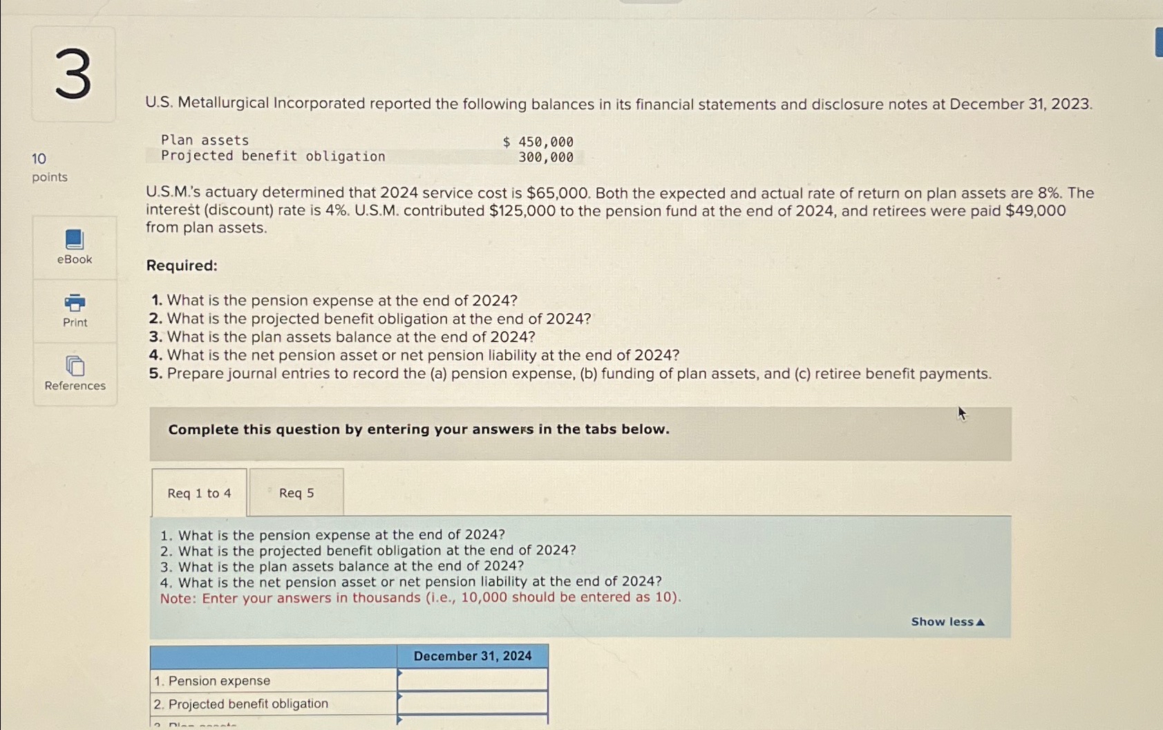 U.S. ﻿Metallurgical Incorporated reported the | Chegg.com