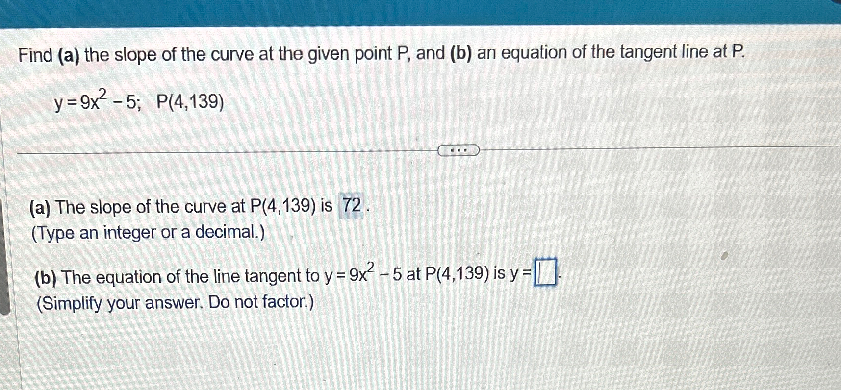 Solved Find (a) ﻿the slope of the curve at the given point | Chegg.com