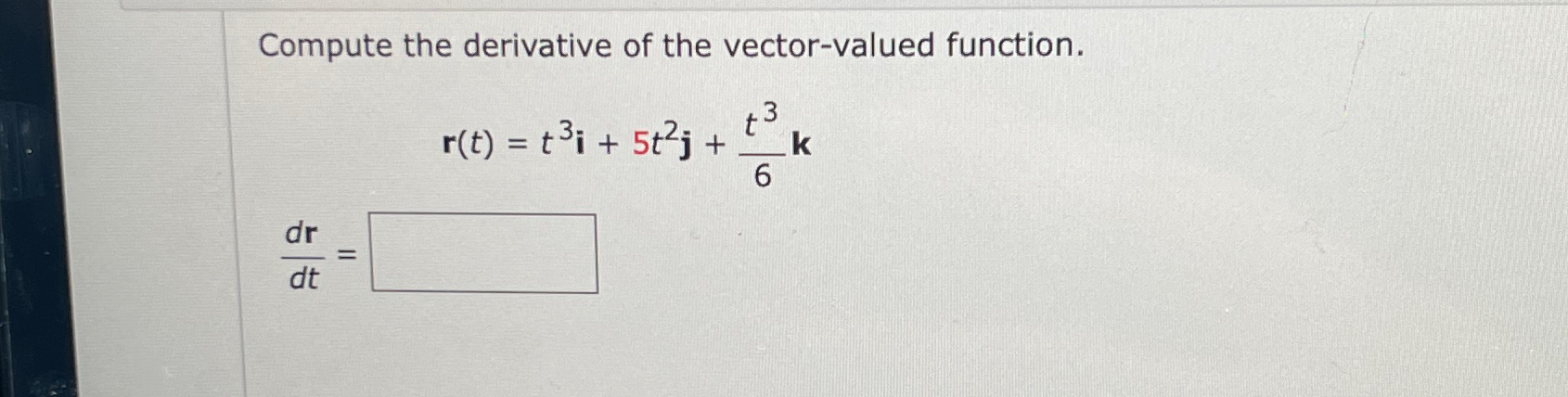 Solved Compute the derivative of the vector-valued | Chegg.com