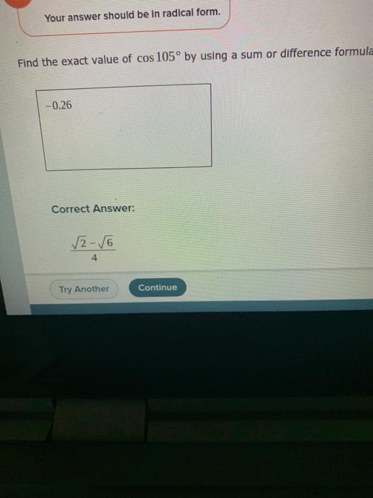 Solved Your answer should be in radical form. Find the exact | Chegg.com