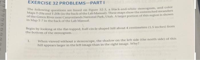 Solved EXERCISE 32 PROBLEMS-PART I The following questions | Chegg.com
